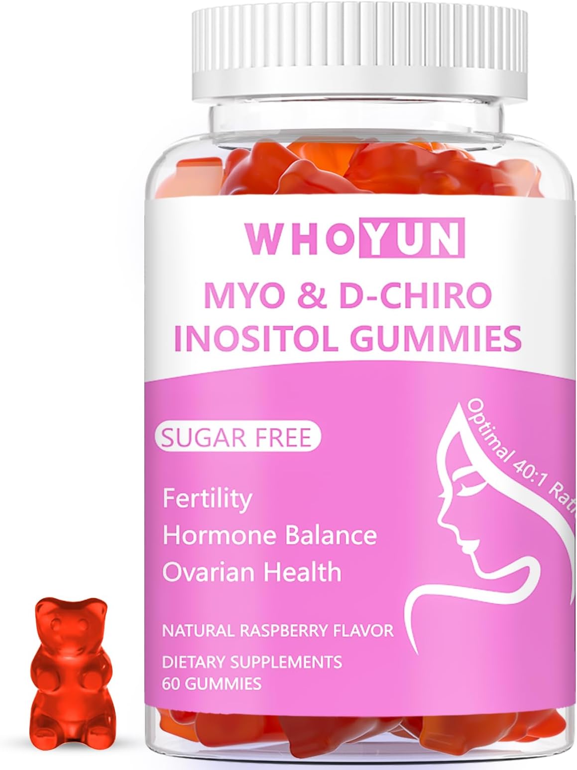 Amazon.com: Whoyun Inositol Gummies Sugar Free, Myo-Inositol & D-Chiro ...