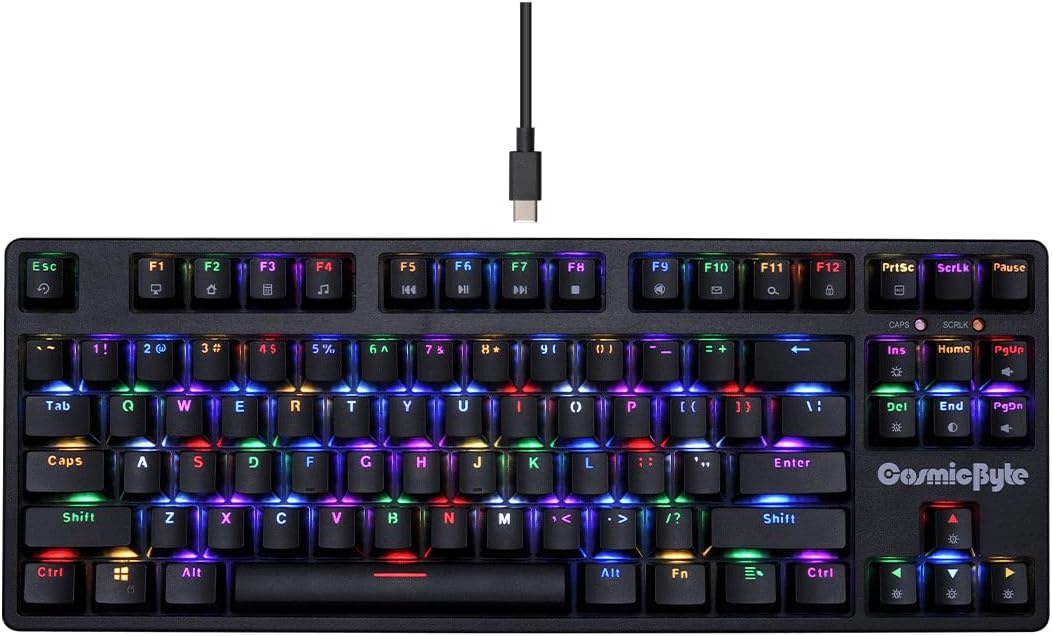 Amazon.in: Buy Cosmic Byte CB-GK-42 Phantom TKL Gasket Mechanical RGB Wired Keyboard, Pre-Lubed ...