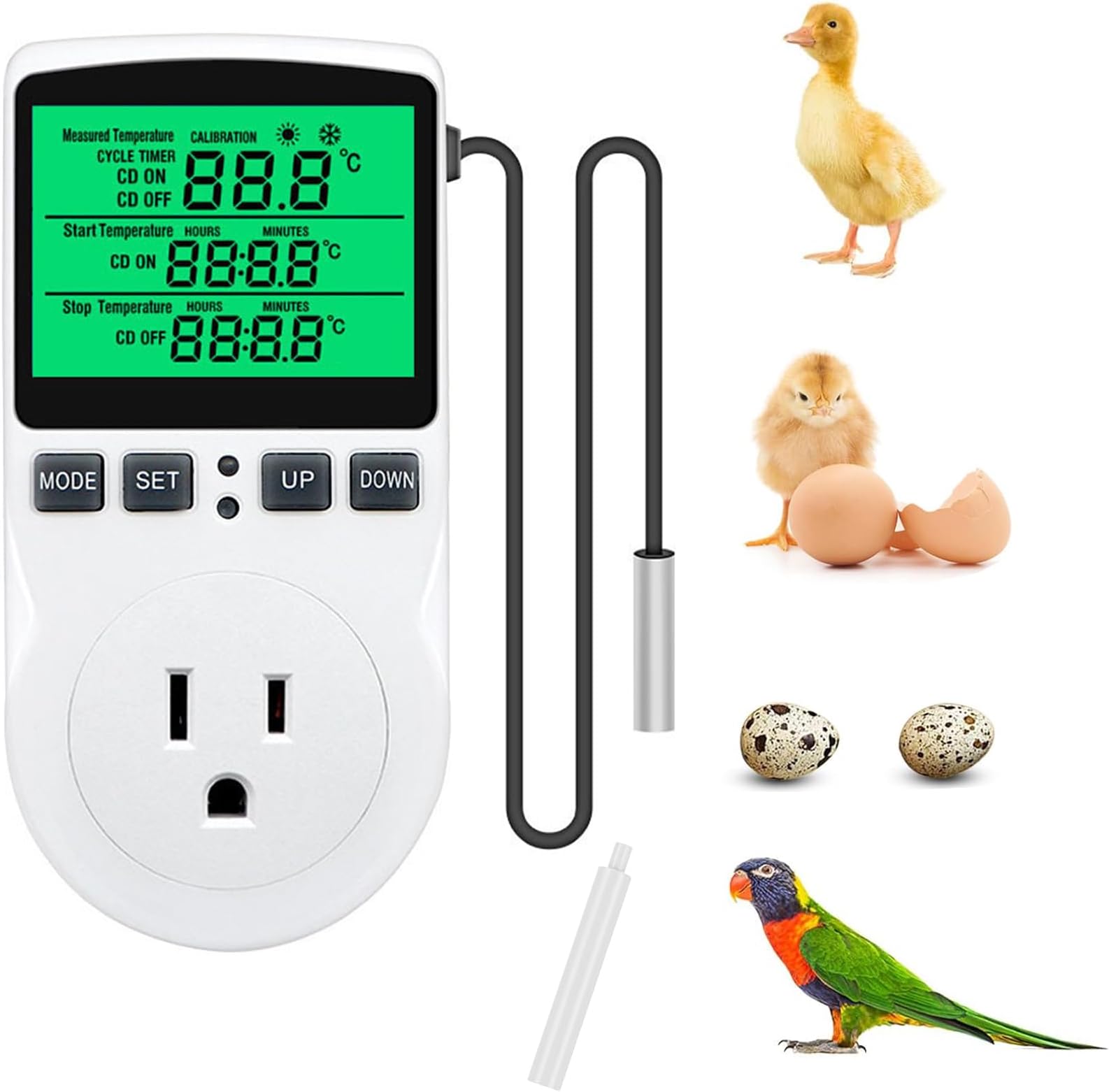 Amazon.com: KETOTEK Digital Thermostat Outlet Plug Temperature ...
