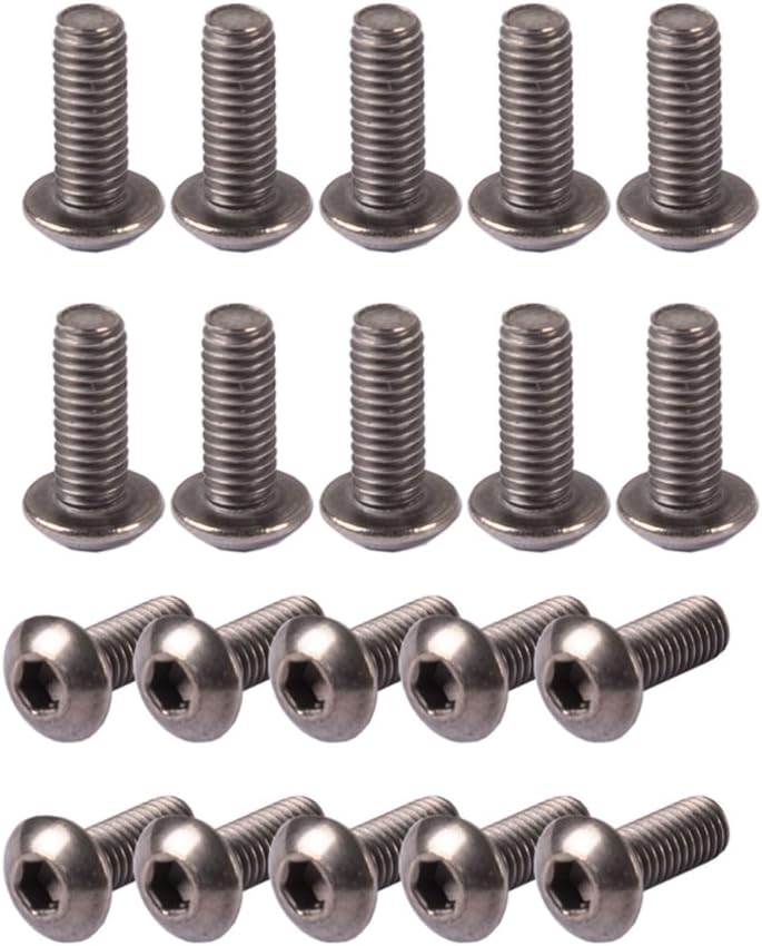 Amazon.com: uxcell M3x8mm Thread Button Head Hex Socket Cap Screw Bolt ...