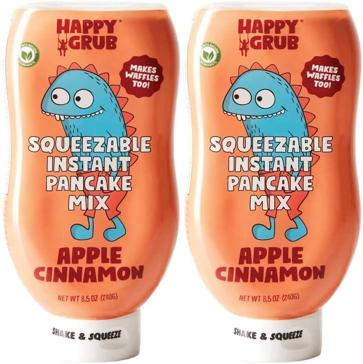Amazon.com : Happy Grub Squeezable Instant Pancake Mix - All Natural ...