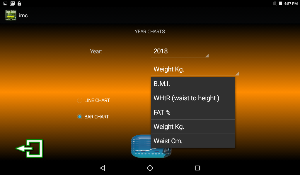 Diary WEIGHT Loss Control BMI WHtR FAT% IDEAL WEIGHT CALCULATOR - App ...