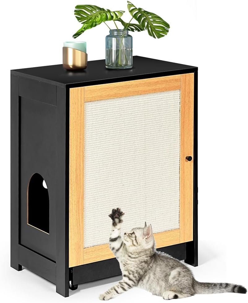 Amazon.com : Hidden Kitty Litter Furniture Corner Litter Box Enclosure ...