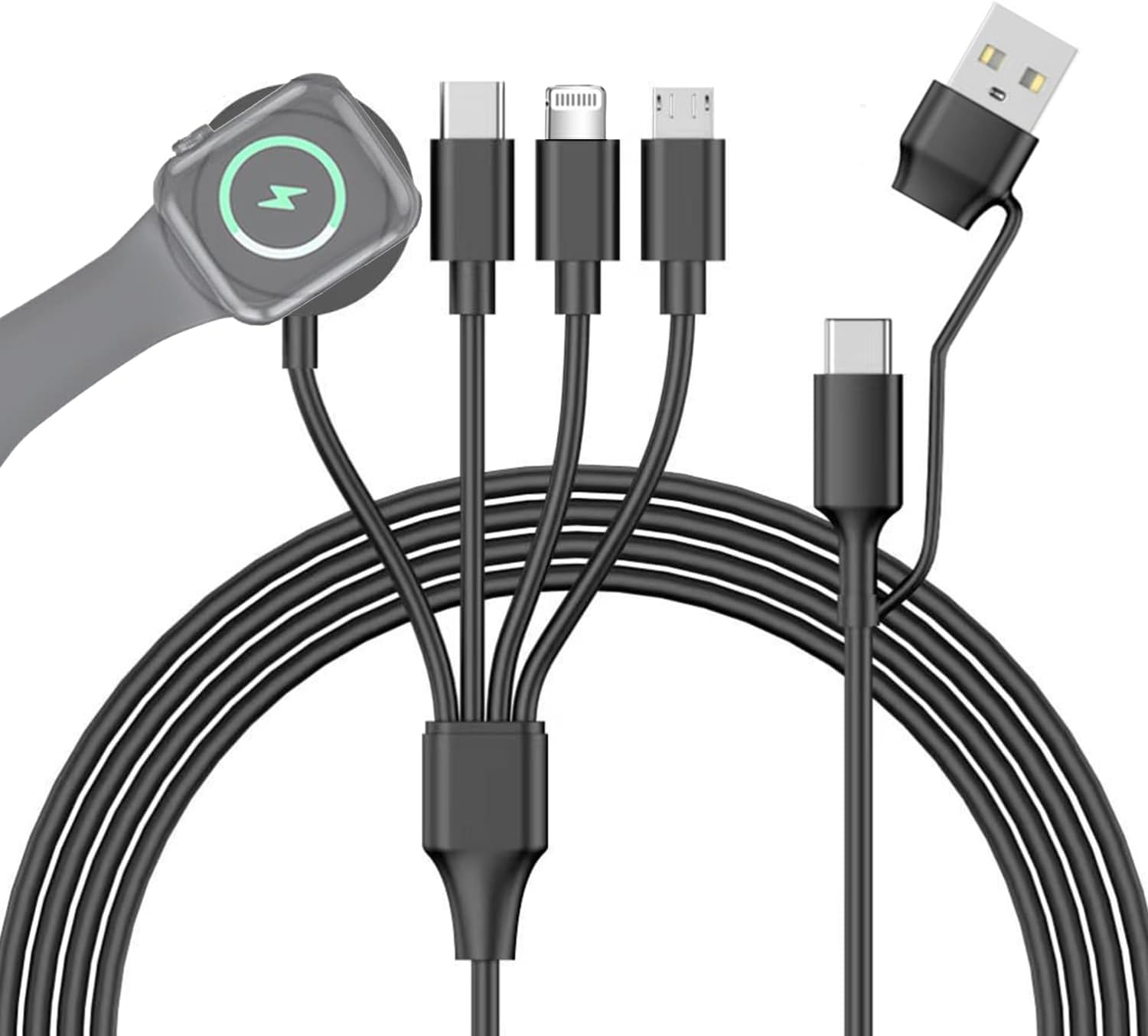 Zurligi 1.2M Multi USB A/C Charging Cable Compatible with Apple Watch ...