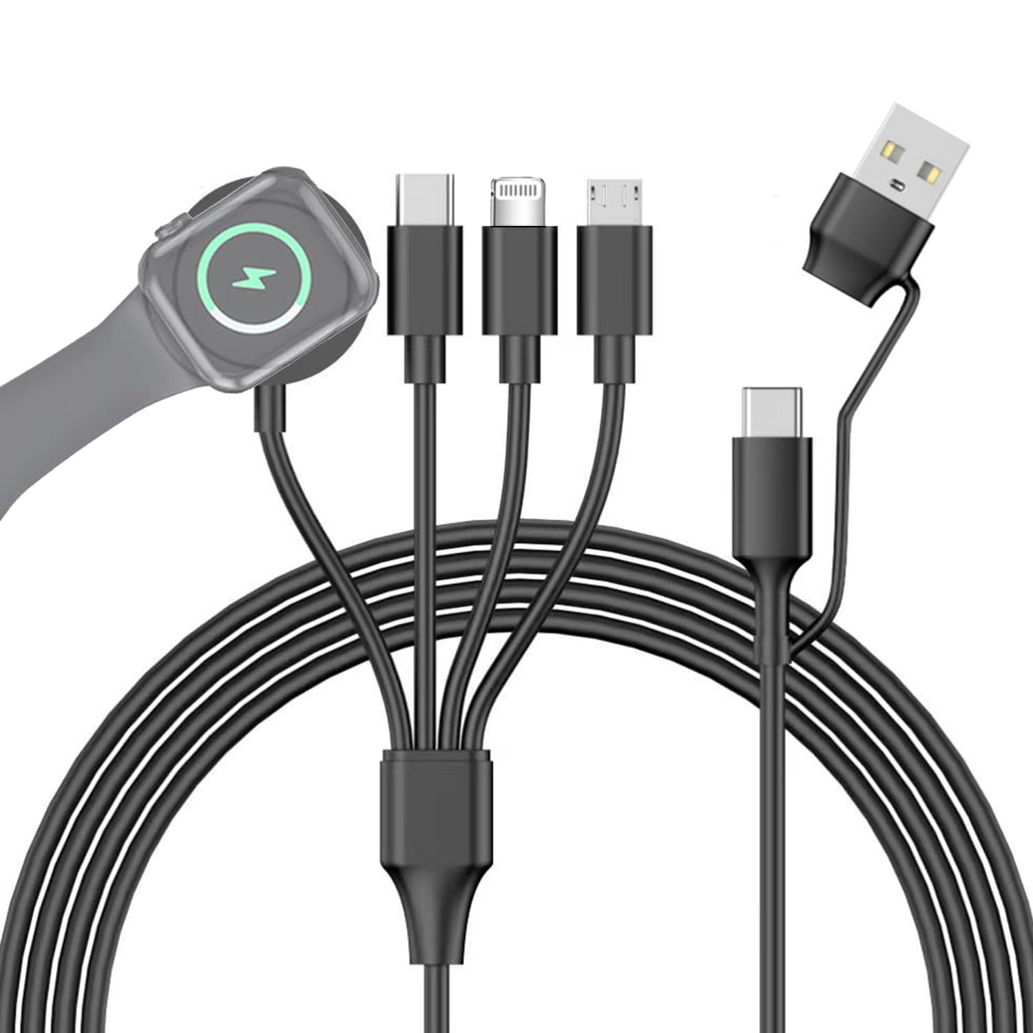 Zurligi 1.2M Multi USB A/C Charging Cable Compatible with Apple Watch ...