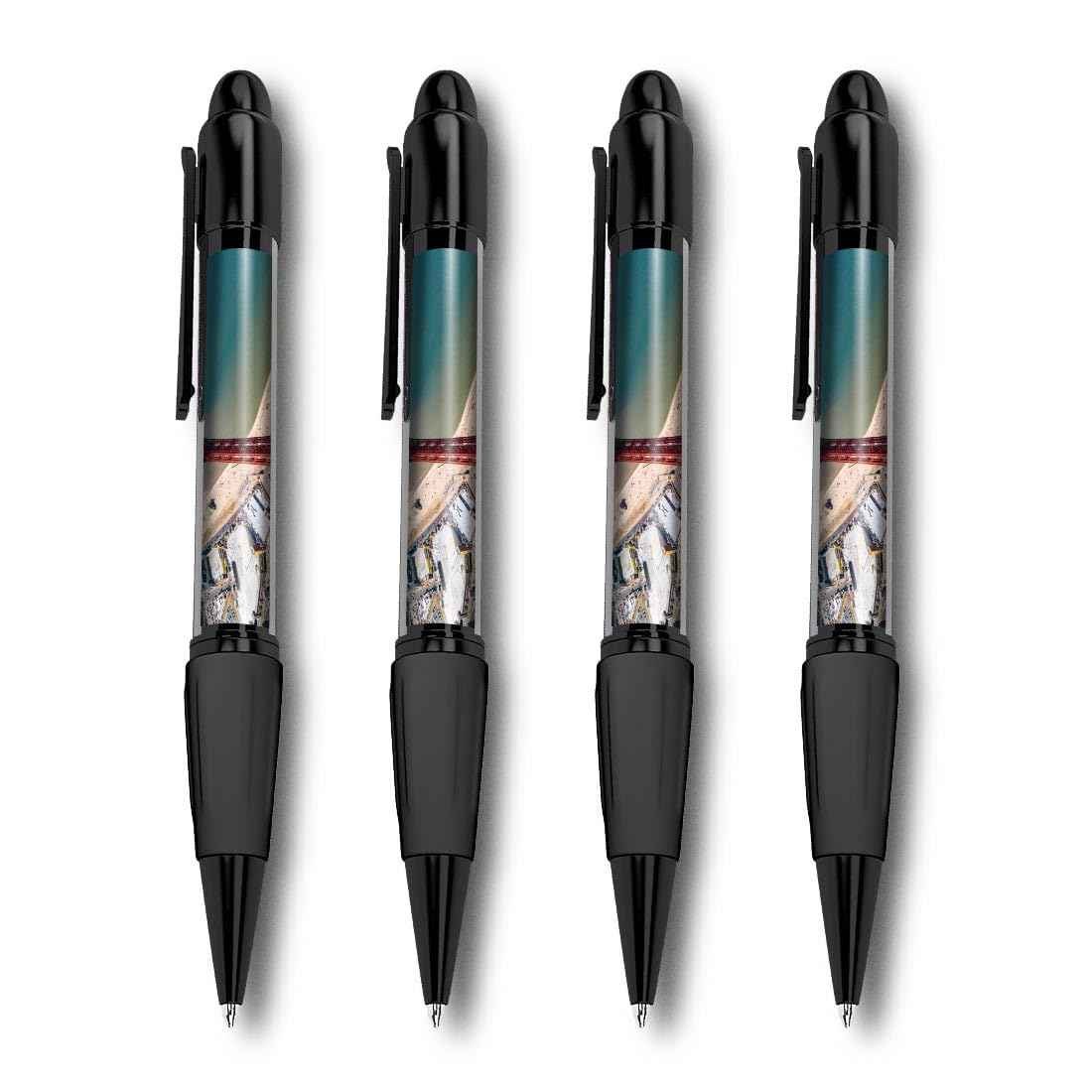 Set of 4 Black Ballpoint Pens (Photo Insert) – Blackpool Tower Central ...
