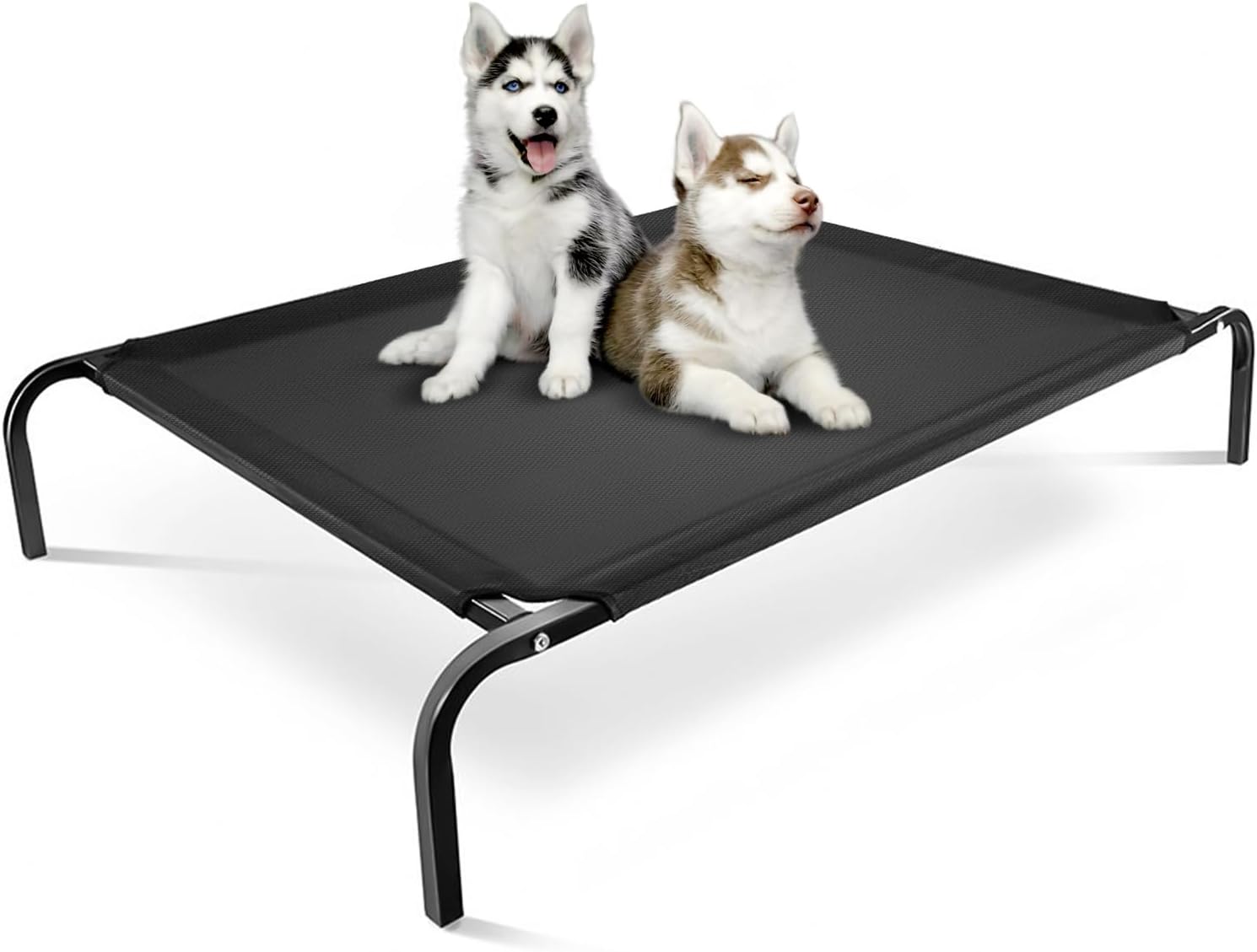 LOKOOY Cama Elevada para Perro Negro,120 * 90 * 20CM,con Malla Lavable ...