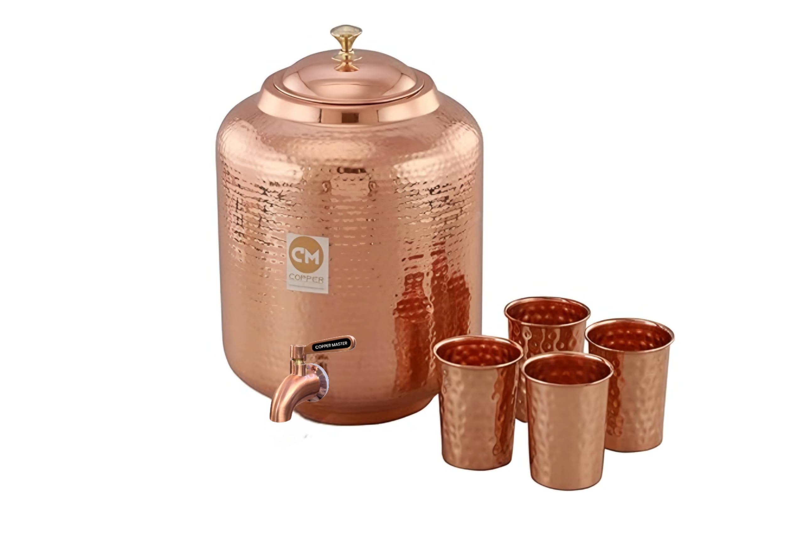 Buy Copper-Master 14 Litre Hammered Copper Water Dispenser (Matka ...