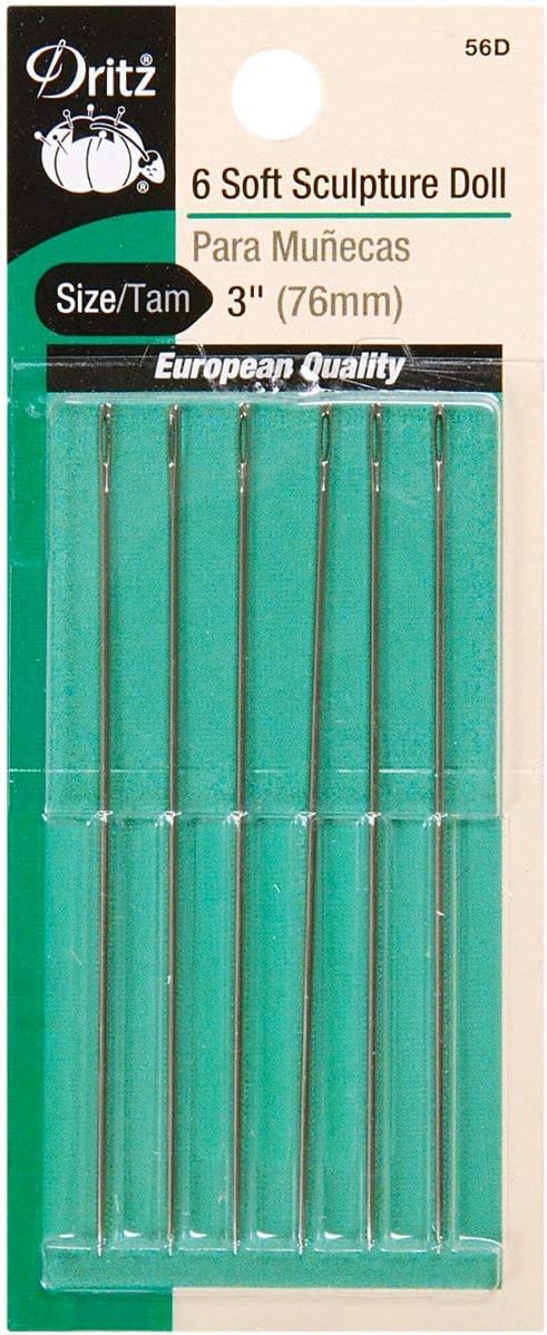 Amazon.com: Dritz 56D Doll Hand Needles, Soft Sculpture, 3-Inch (6 ...