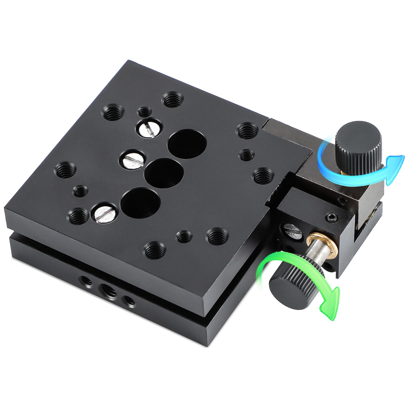 Buy HuanyuOptical Tilt and Rotation Stage 2.6 inches Precision angle stage 2-axis Manual Angle ...