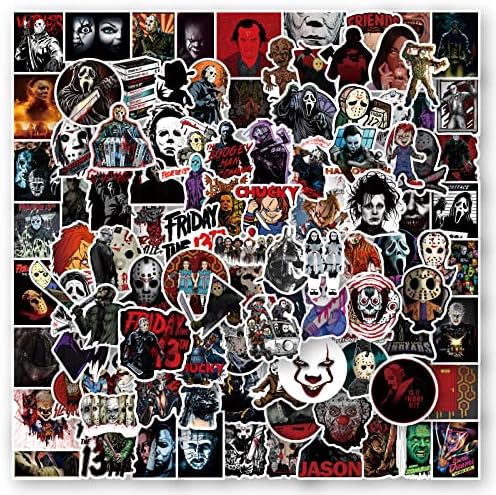 100PCS Horror Stickers, Vinyl Waterproof Movie Killer Stickers for ...