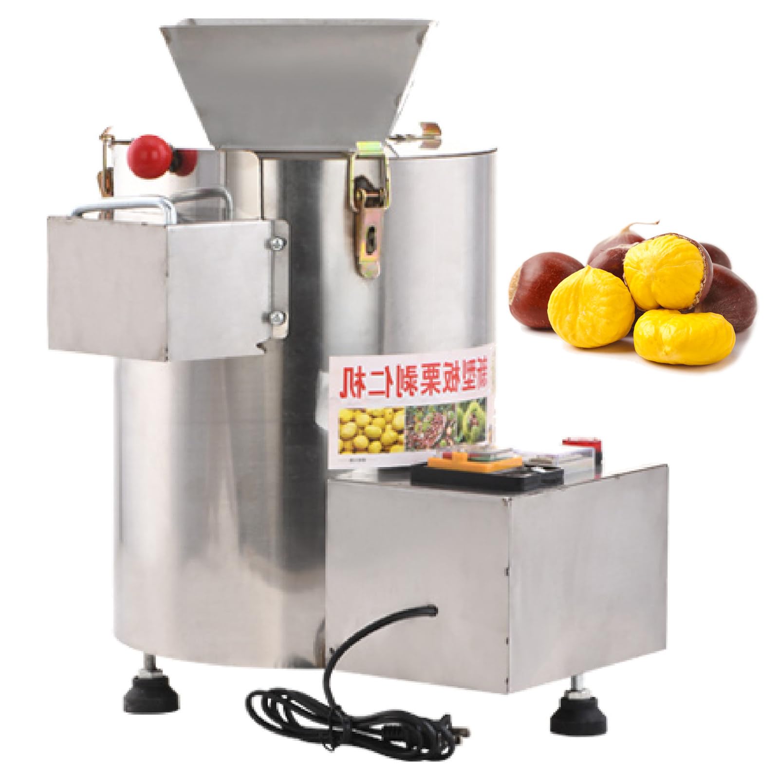 Amazon.com: XQZMZSCP Chestnut Peeling Shelling Machine - 150kg/H ...