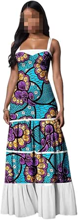 Amazon.com: Sleeveless African Dresses for Women High Waist Slip Dress ...