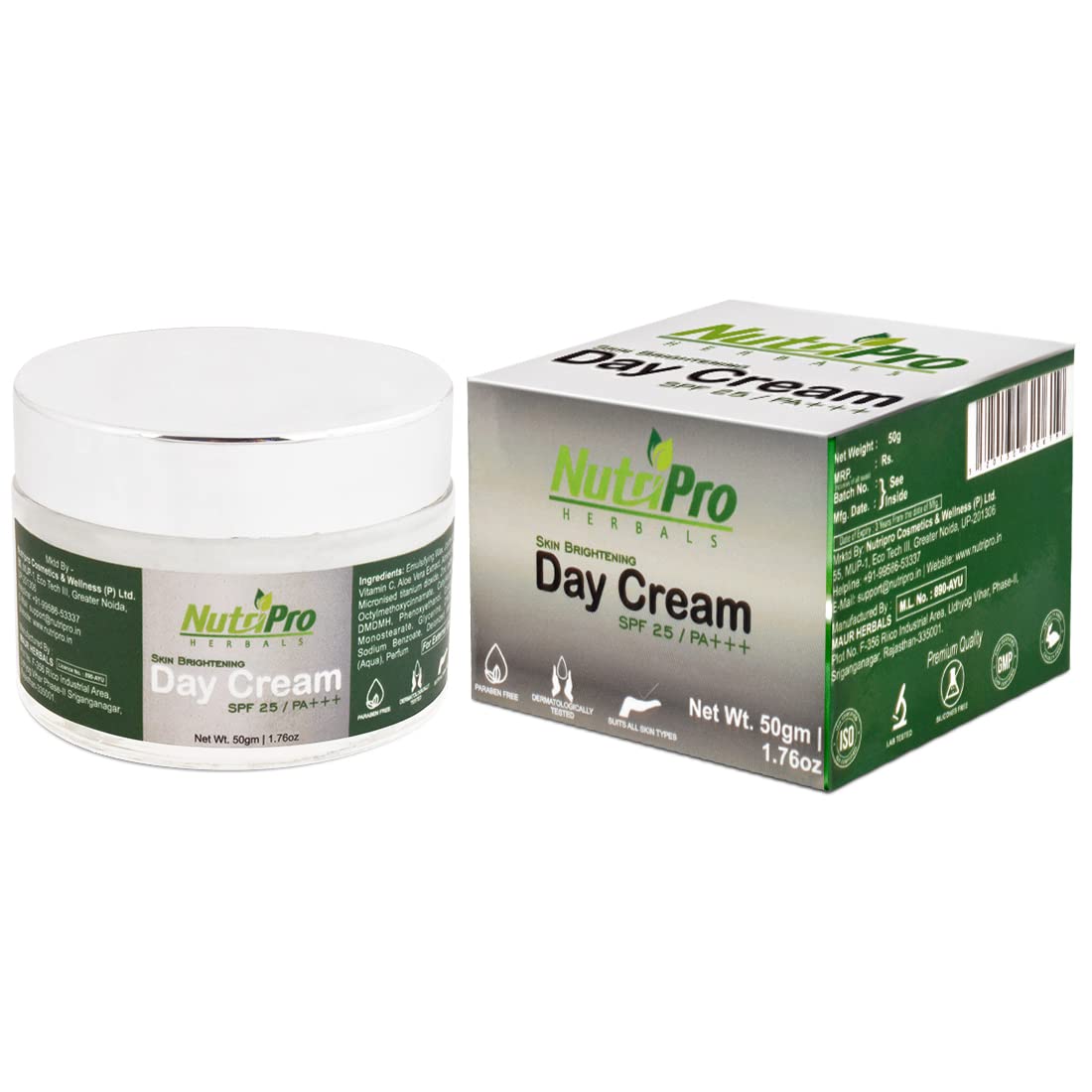 NutriPro Skin Brightening Day Cream, 50 gm|SPF25/PA+++|Enriched With ...