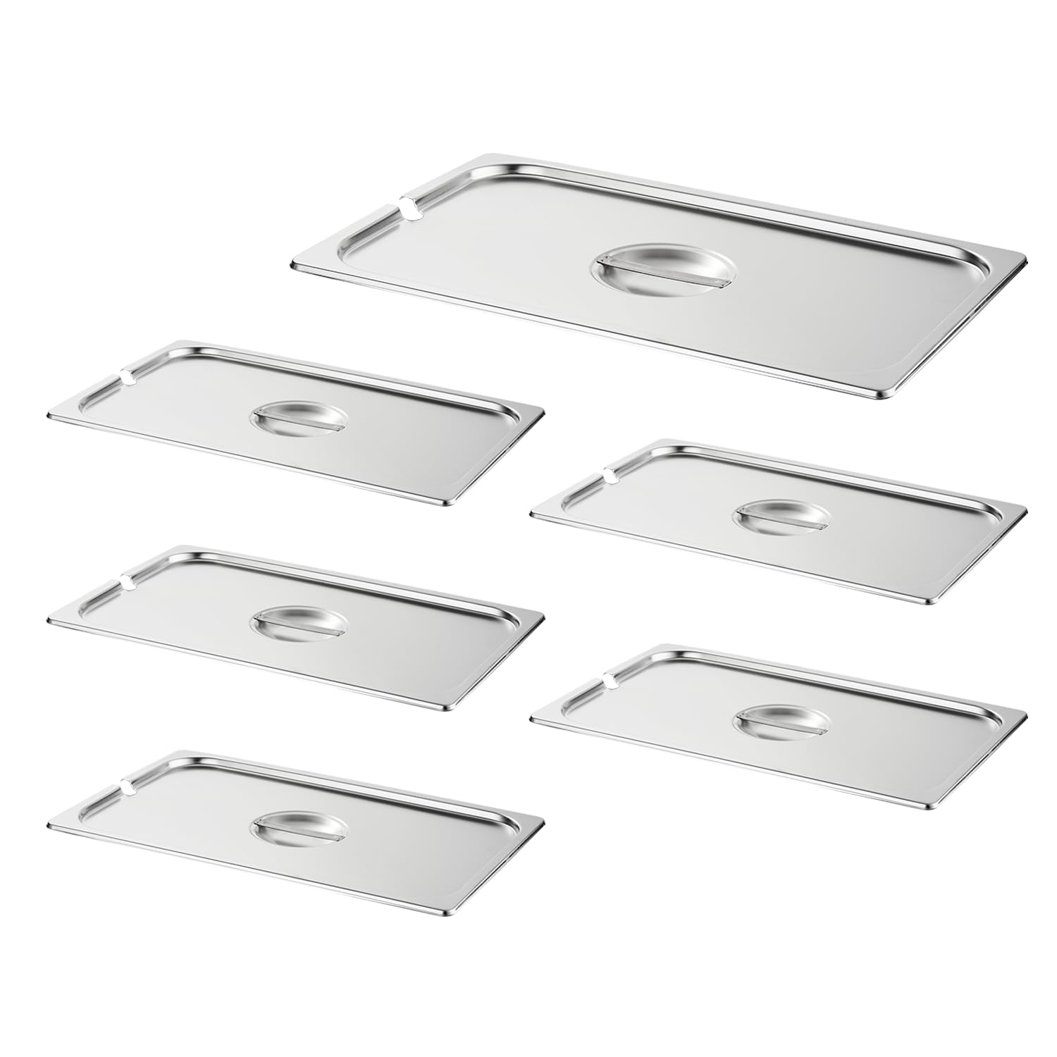 Snapklik.com : HECMAC 6-Pack Full Size Notched Hotel Pan Cover ...