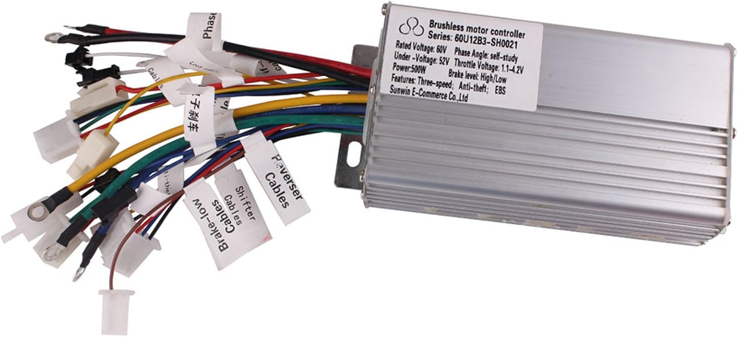 Amazon.com: Sunwin 60V 500W Electric Bicycle Brushless Speed Motor ...