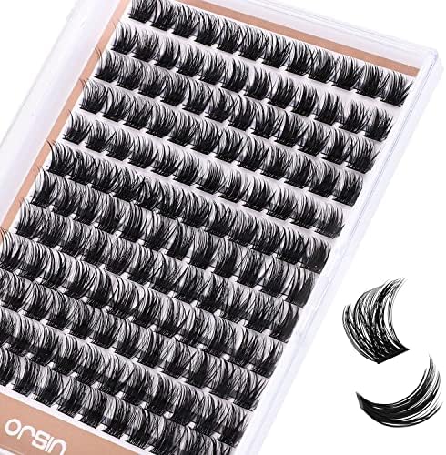 Amazon.com: ORSIN Lash Clusters 10 mm, 144 Clusters 0.07 D Curl DIY ...