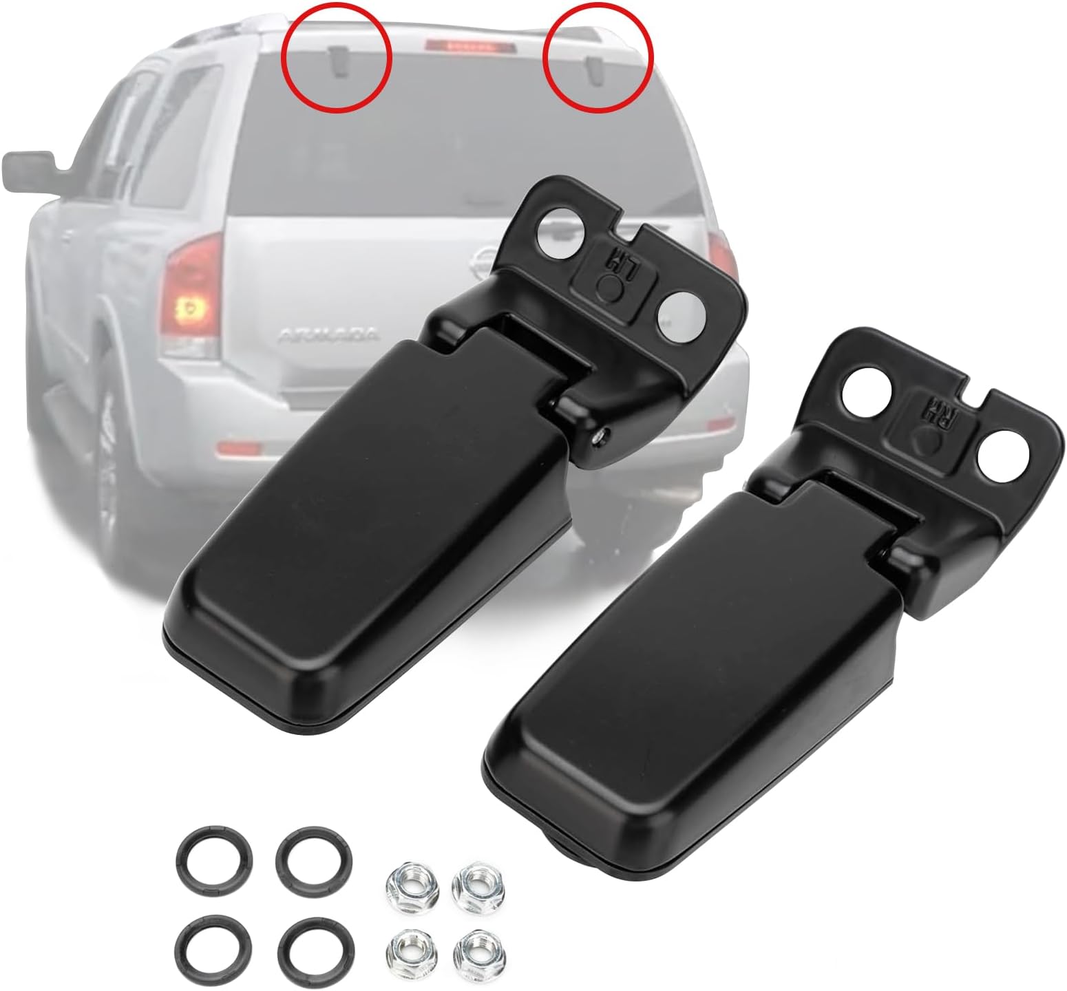 Amazon.com: Rear Window Hinge Set Tailgate Liftgate Glass Hinge Left ...
