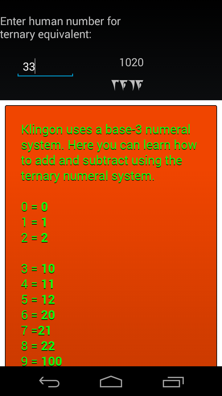 Klingon Calculator - App on Amazon Appstore