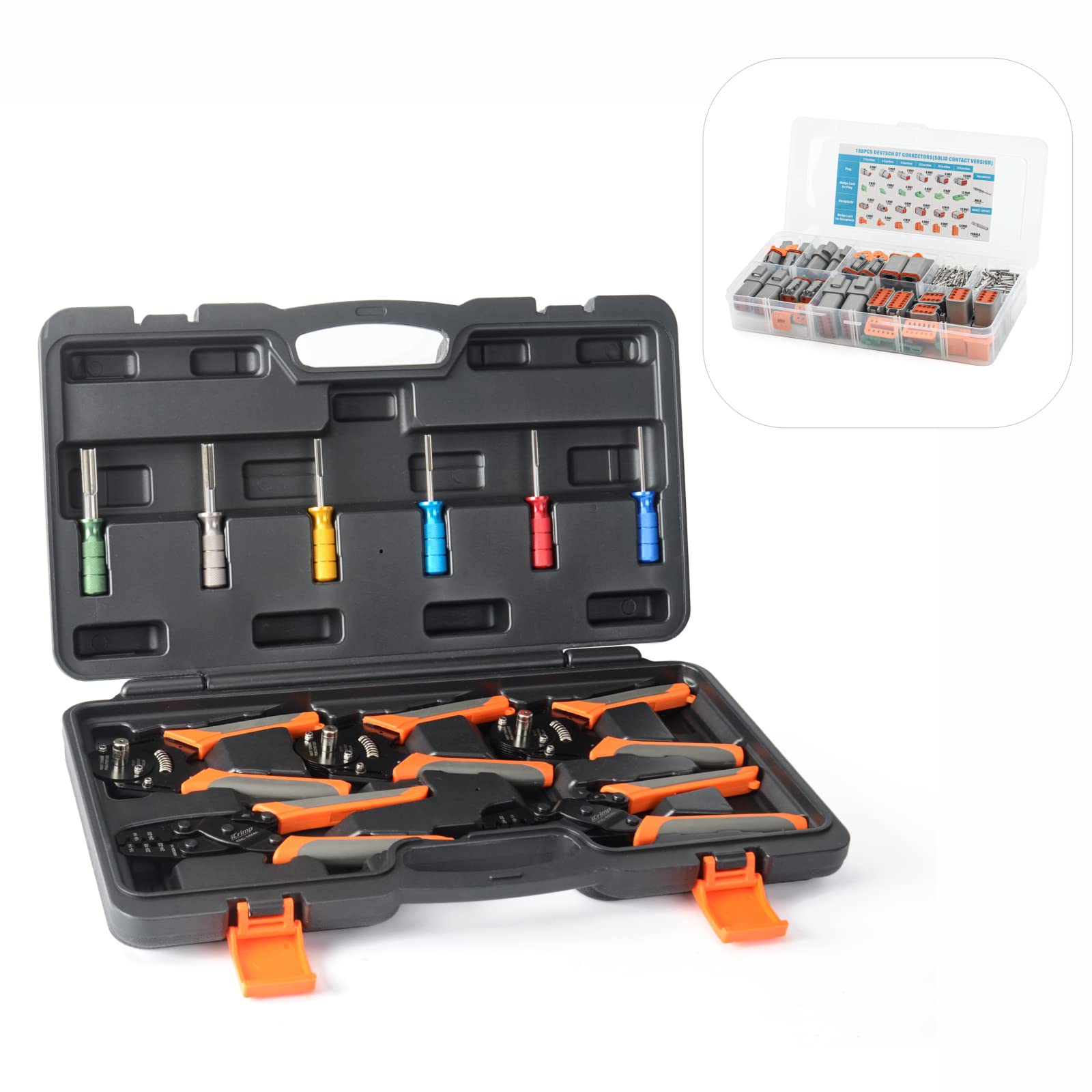 Amazon.com: iCrimp Deutsch Crimping Tool Kit with Deutsch DT Gray ...