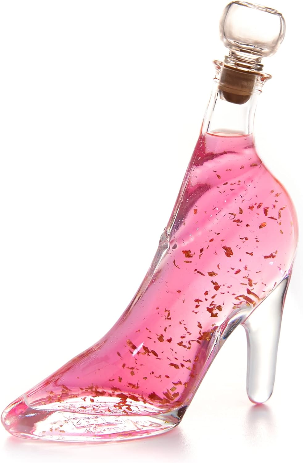 PINK VODKA GIFT 22 CARAT GOLD FLAKES GIFT IN SHOE BOTTLE 350ml : Amazon ...