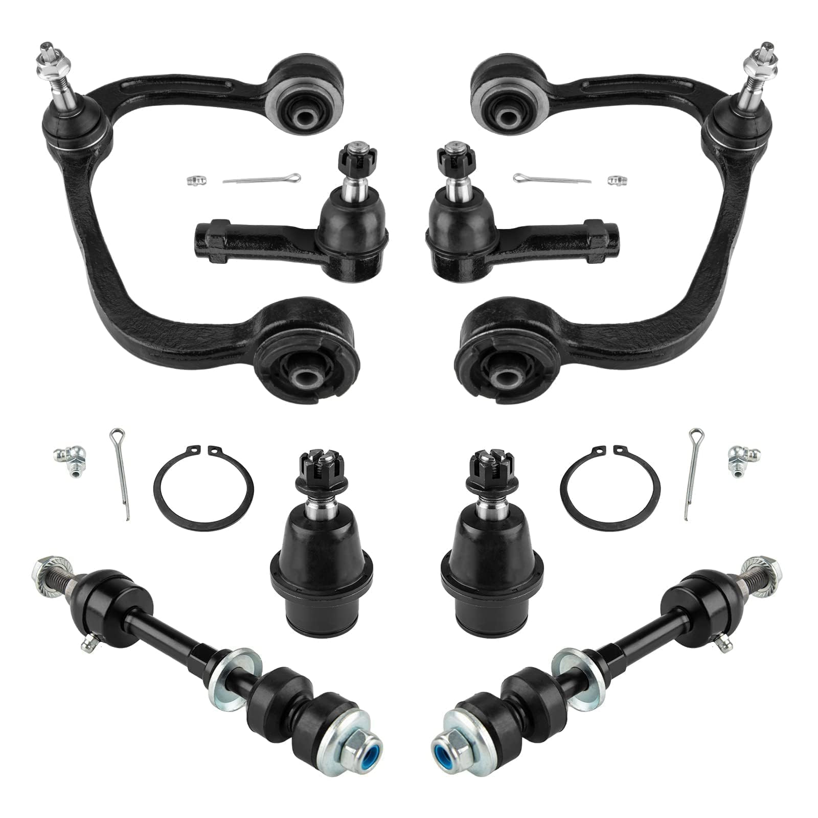 Amazon.com: Torchbeam 8Pcs Front UpperControl Arms, Suspension Kit with ...