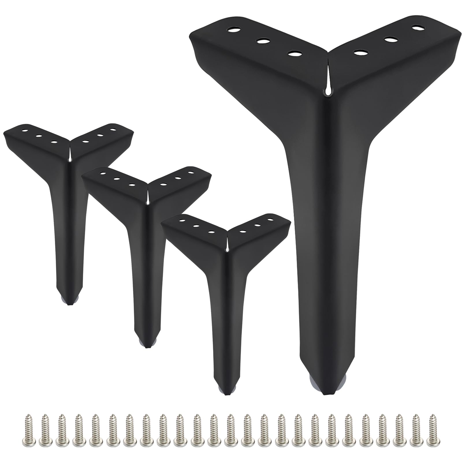 ZLY 4 Inch Metal Furniture Legs,Legs for Furniture Set of 4,Cabinet ...