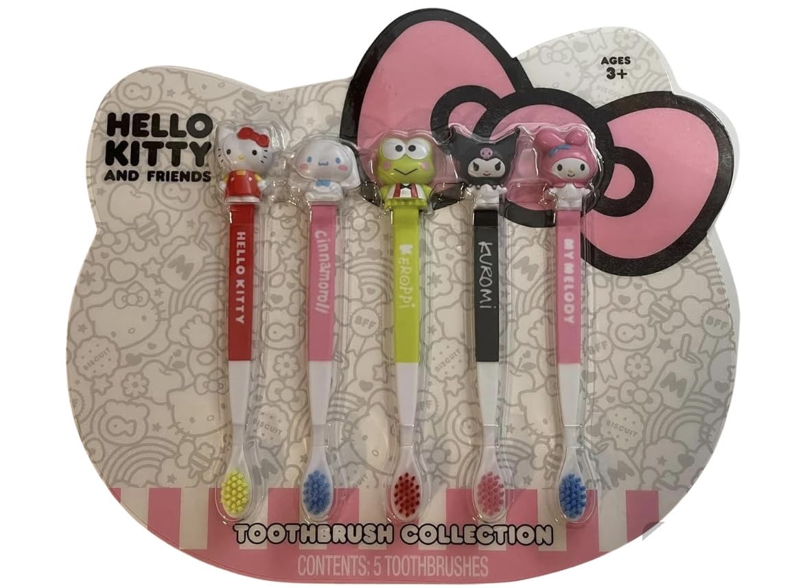Amazon.com: SANRIO Hello Kitty and Friends Toothbrush Collection Set of ...