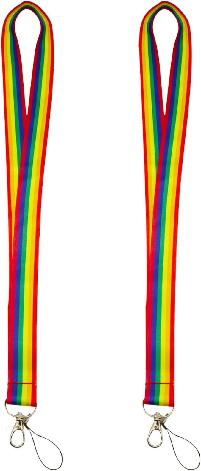 2Pcs Rainbow Neck Lanyard, Rainbow Lanyard Neck Strap, Nylon Neck ...