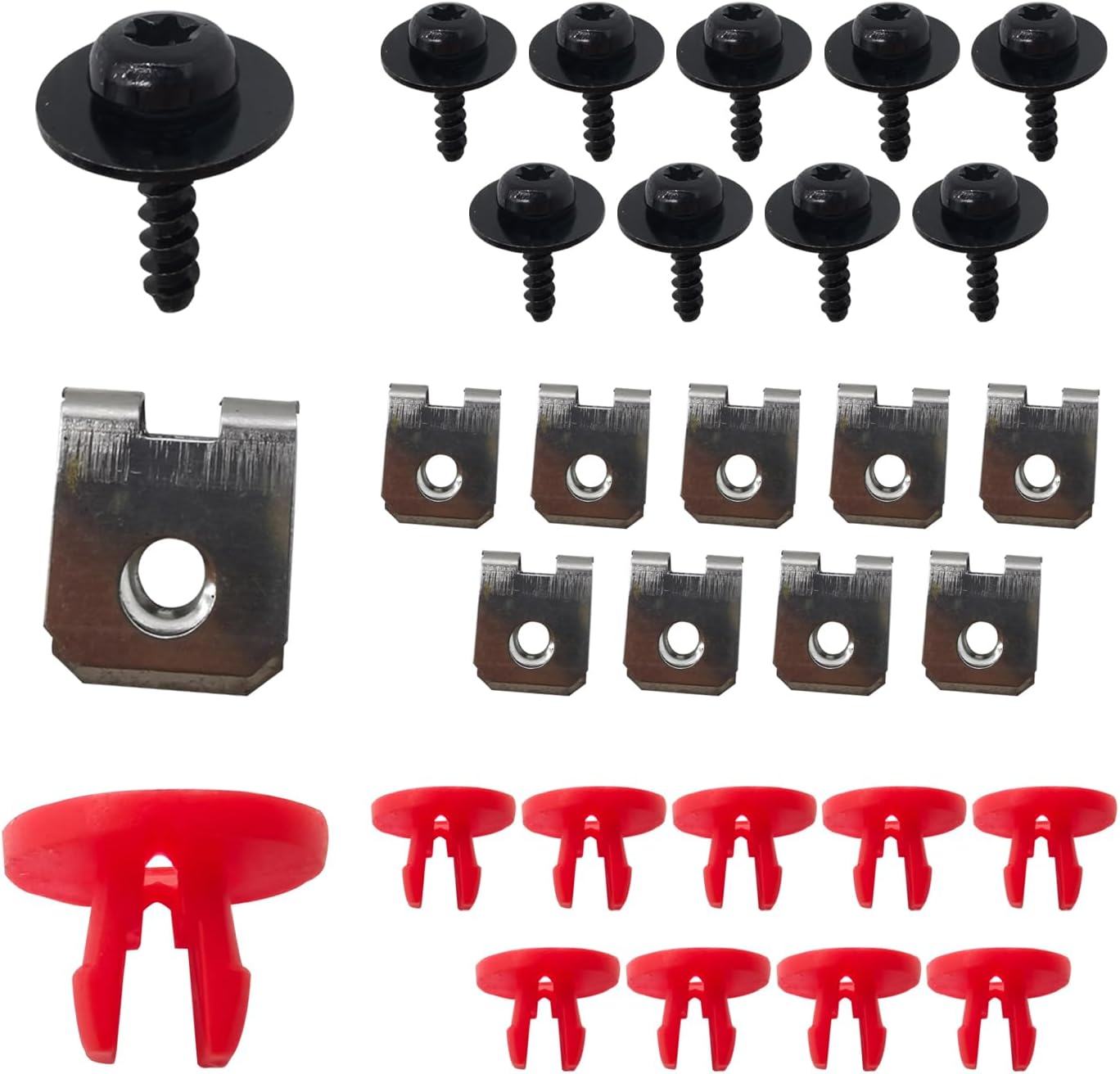 Amazon.com: UGSHY 30 PCS Car Engine Splash Shield Guard Screws, Chassis ...