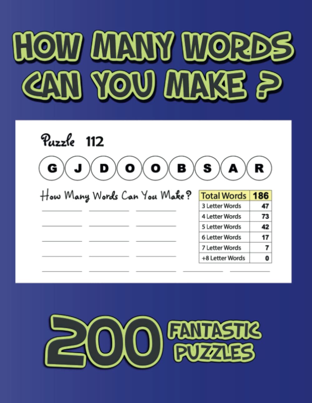 How Many Words Can You Make ?: 200 Puzzles for Seniors, 8.50 x 11 in ...