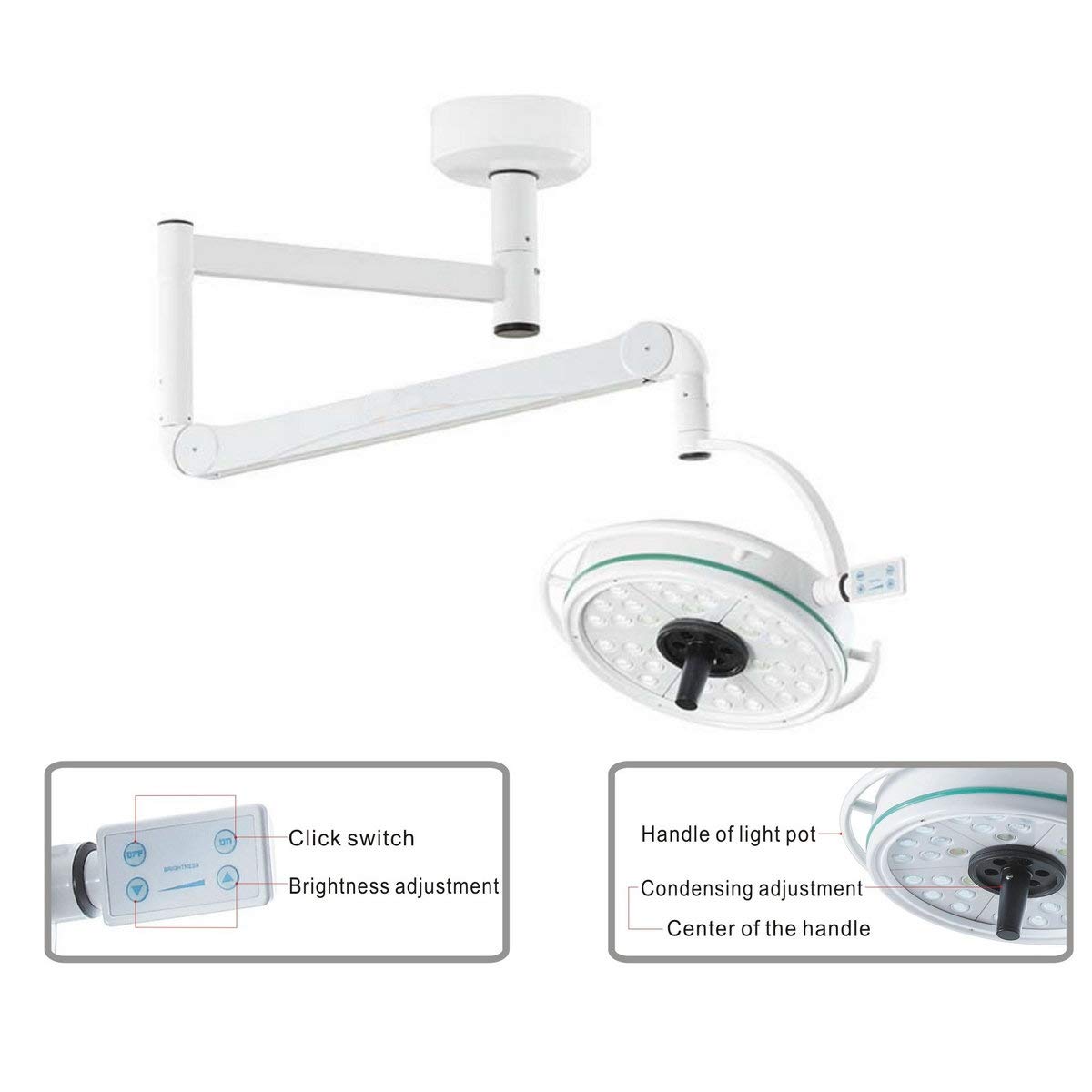 Amazon.com: 1 Set Healthcaretuye 108W Ceiling Mounted Dental LED ...