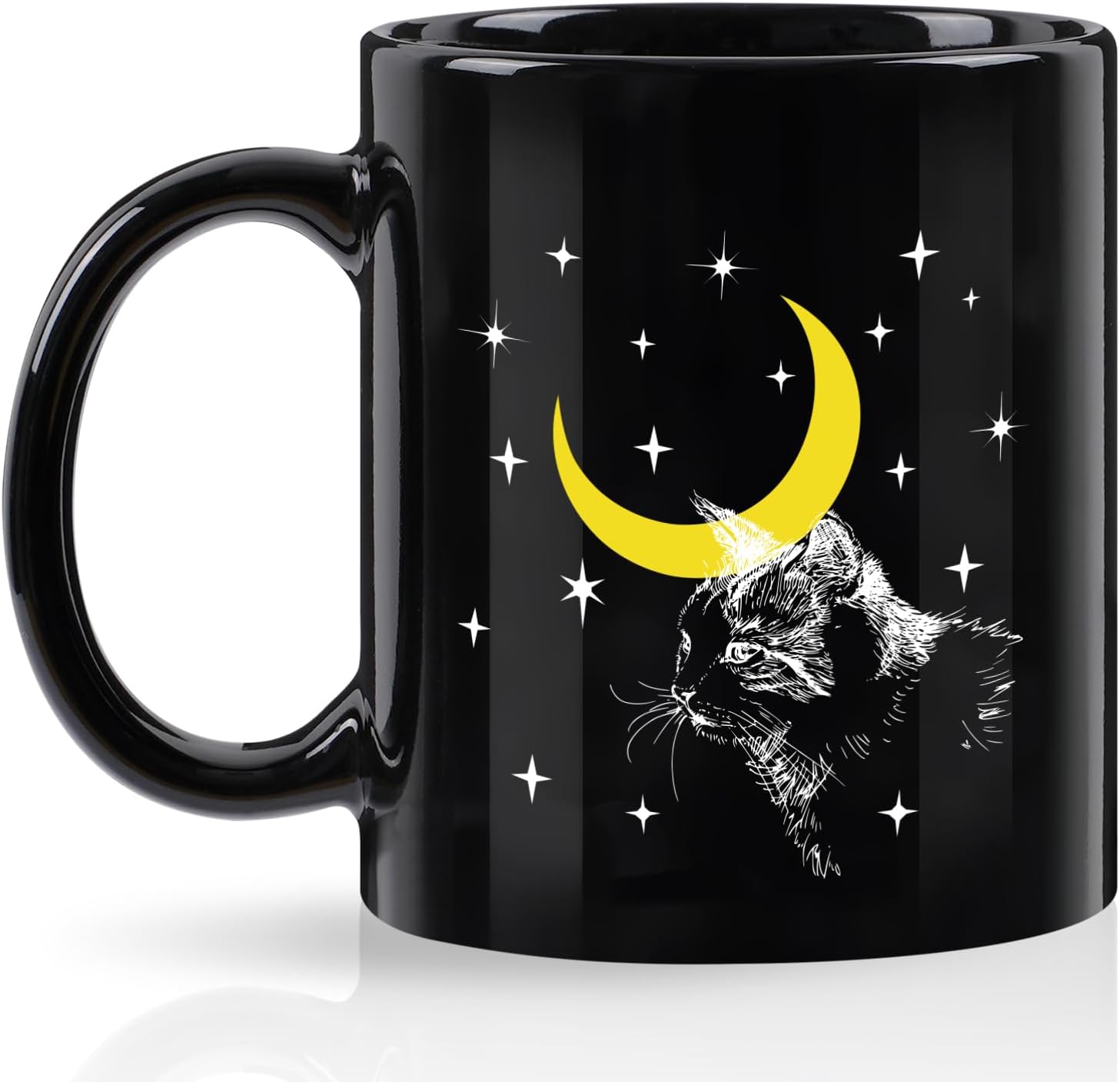 Amazon.com: Maustic Goth Gifts, Cat Mug, Black Cat Coffee Mug, Witchy ...