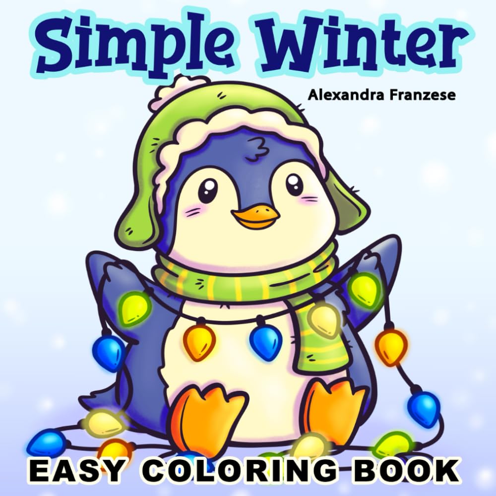 Amazon.com: Simple Winter Coloring Book: Adorable Seasonal Characters ...