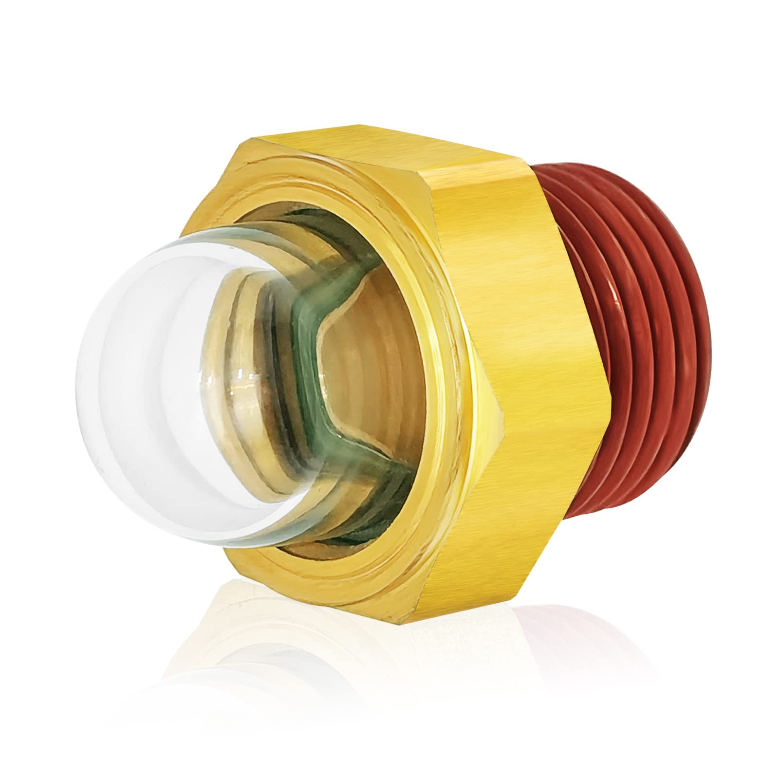 Amazon.com: Domed Oil Sight Glass, 3/4'' NPT Hex Head Oil Sight Glass ...