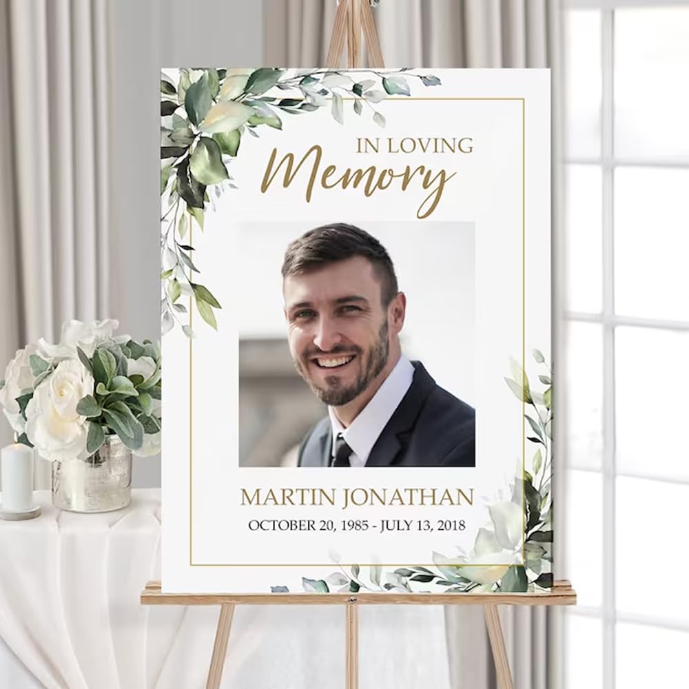Amazon.com: Funeral Welcome Sign, Celebration of Life Decoration, Large ...