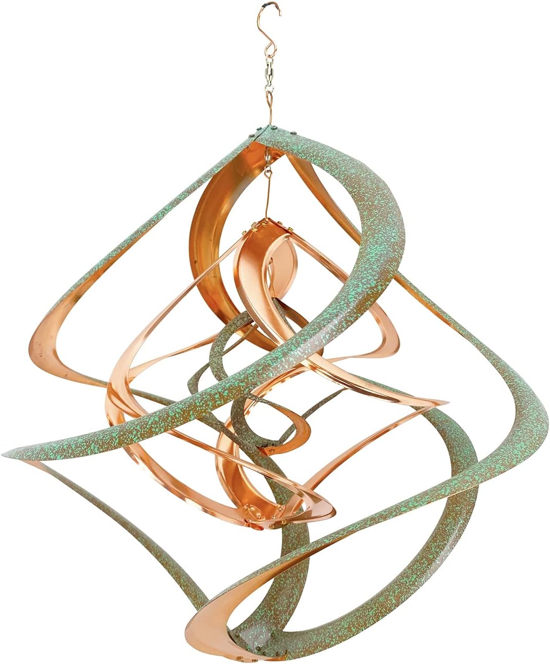 Amazon.com: Natures Yard Flamed Copper Finish Triple Spinning Heart ...