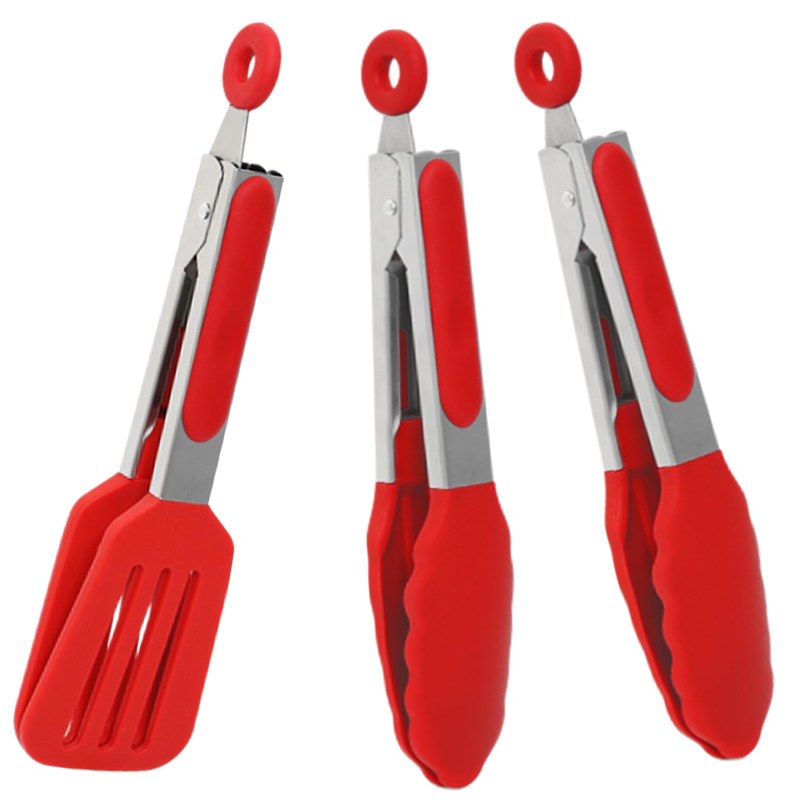 Amazon.com: Pharamat Mini Silicone Serving Tongs Set of 3, Small ...