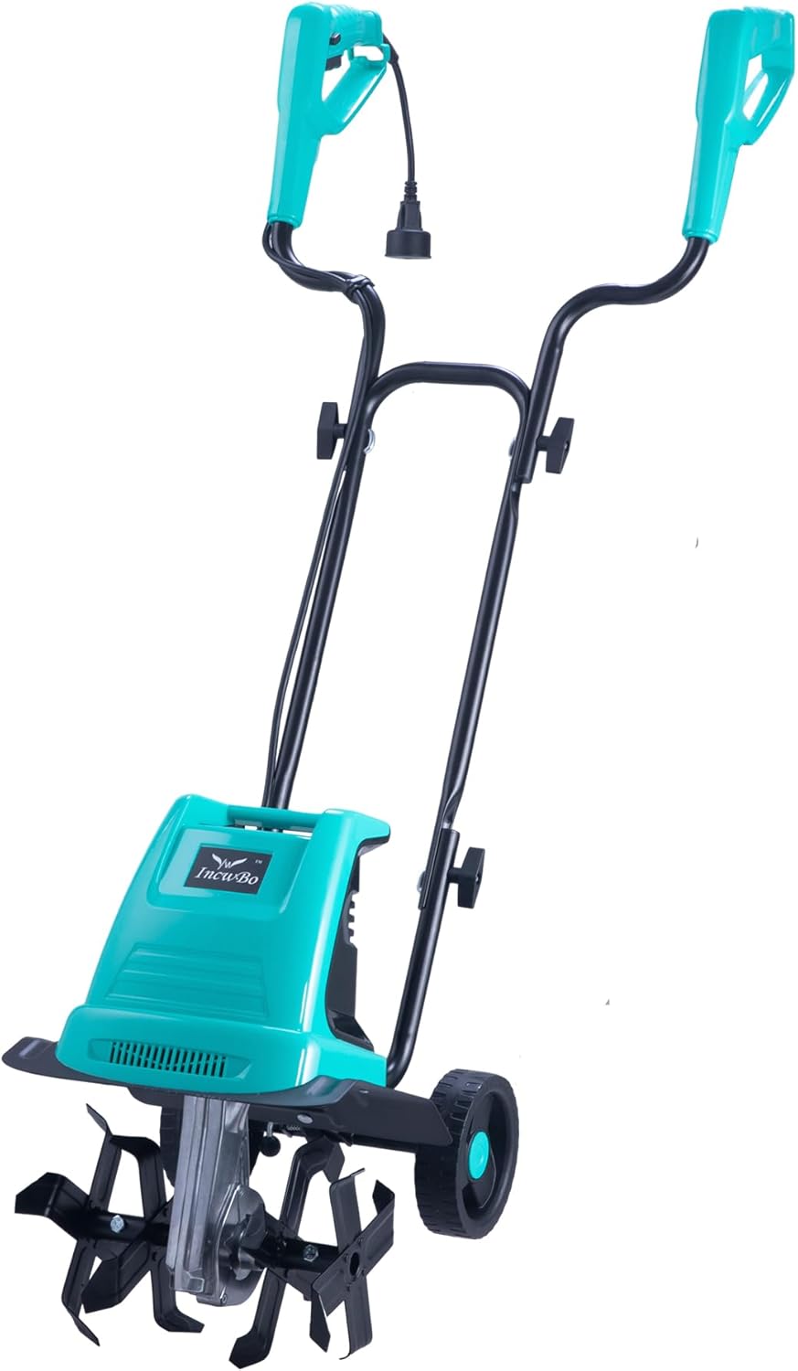 IncwBo Tiller 10.5AMP Rototiller for Garden Corded Electric Tiller ...