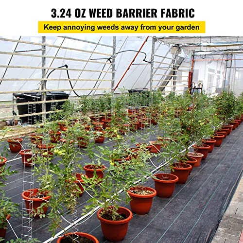 Happybuy 3FTx300FT Weed Barrier Landscape Fabric Heavy Duty 3.2OZ ...