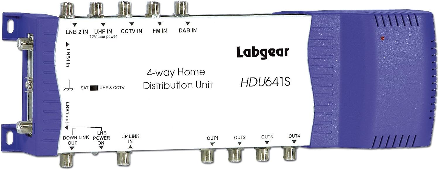Labgear HDU641 Home 4 Way Distribution Unit with 2 Lnb Inputs: Amazon ...