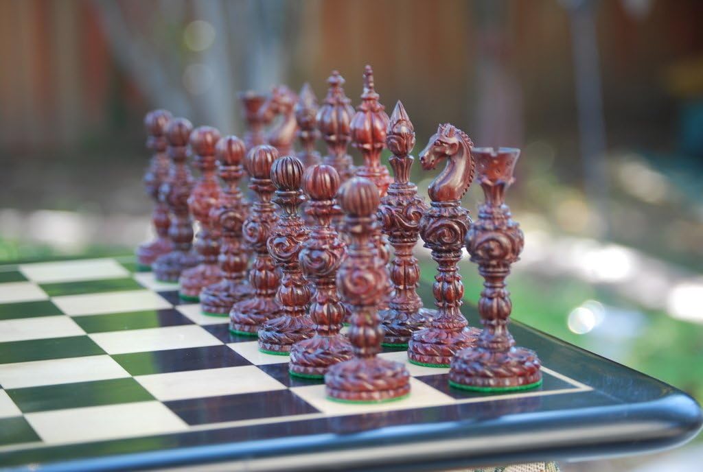 Amazon.com: The Lotus Ruby Chess Pieces in Bud Rosewood 5 Inch ( Board ...