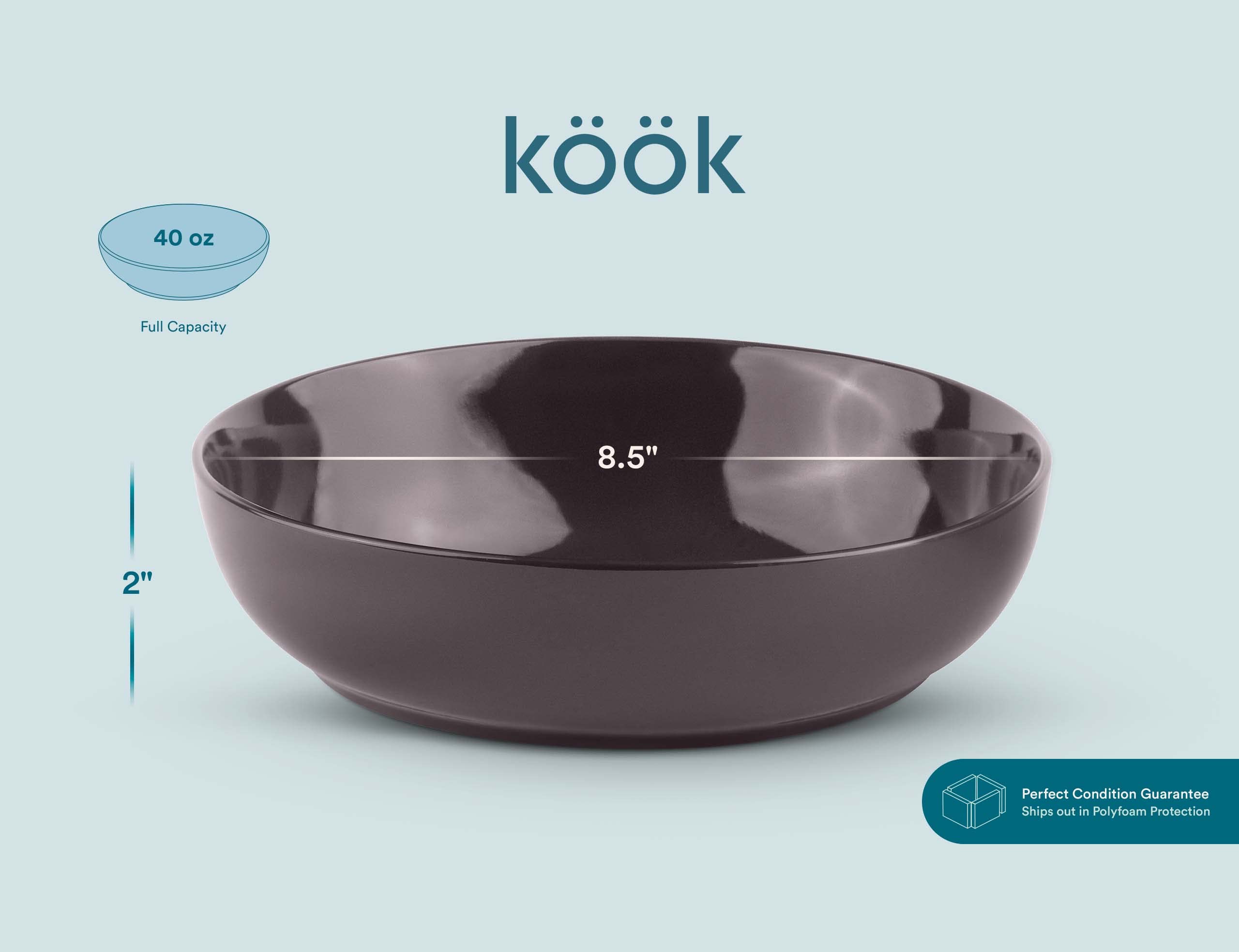 Snapklik.com : KooK Porcelain Pasta Bowl Set, For Soups And Salads ...