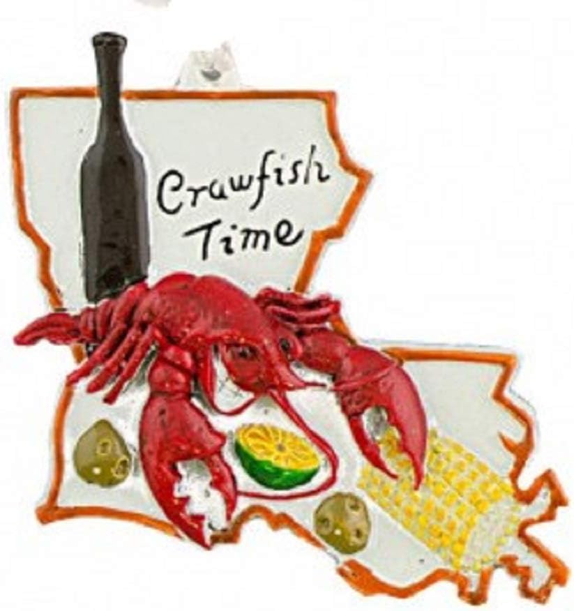 Amazon.com: Cajun Christmas Ornament Crawfish, Lobster Mudbug Fleur de ...