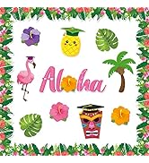 Amazon.com: BeYumi 79Pcs Hawaiian Luau Graduation Bulletin Board Set ...