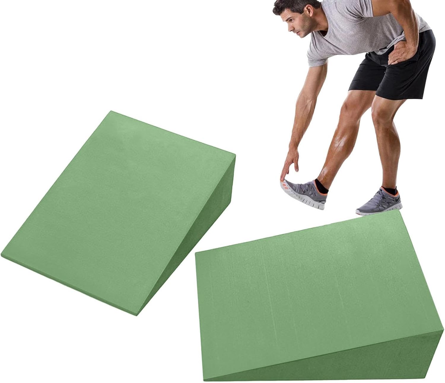 Amazon.com : Yoga Wedge Block, Elevated Squats Wedge Blocks, EVA Riser ...
