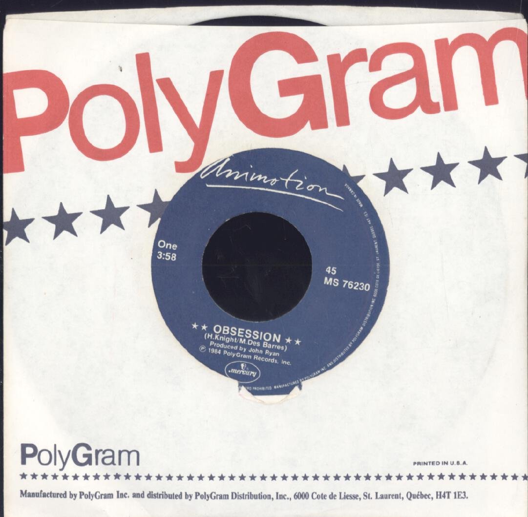 Amazon.com: Animotion: Obsession / Turn Around 7" 45 VG++ Canada ...