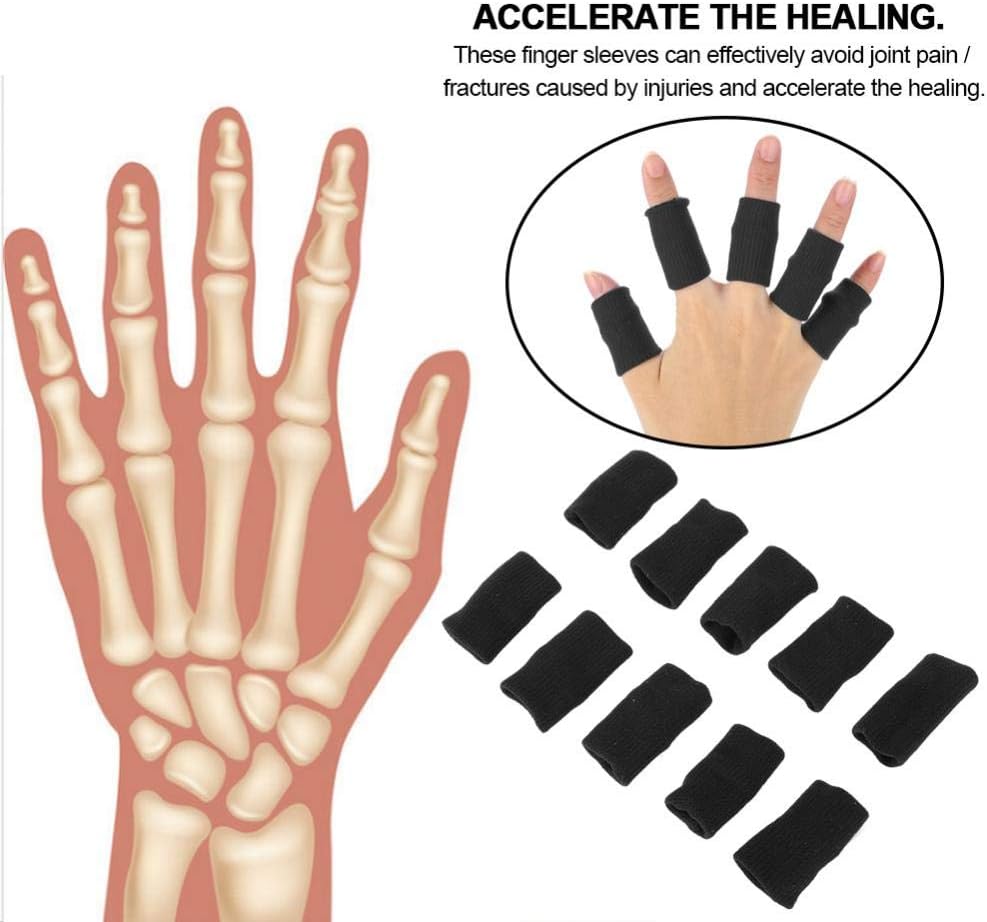 Finger Sleeves, 10pcs Basketball Finger Protector Flexible Sports ...