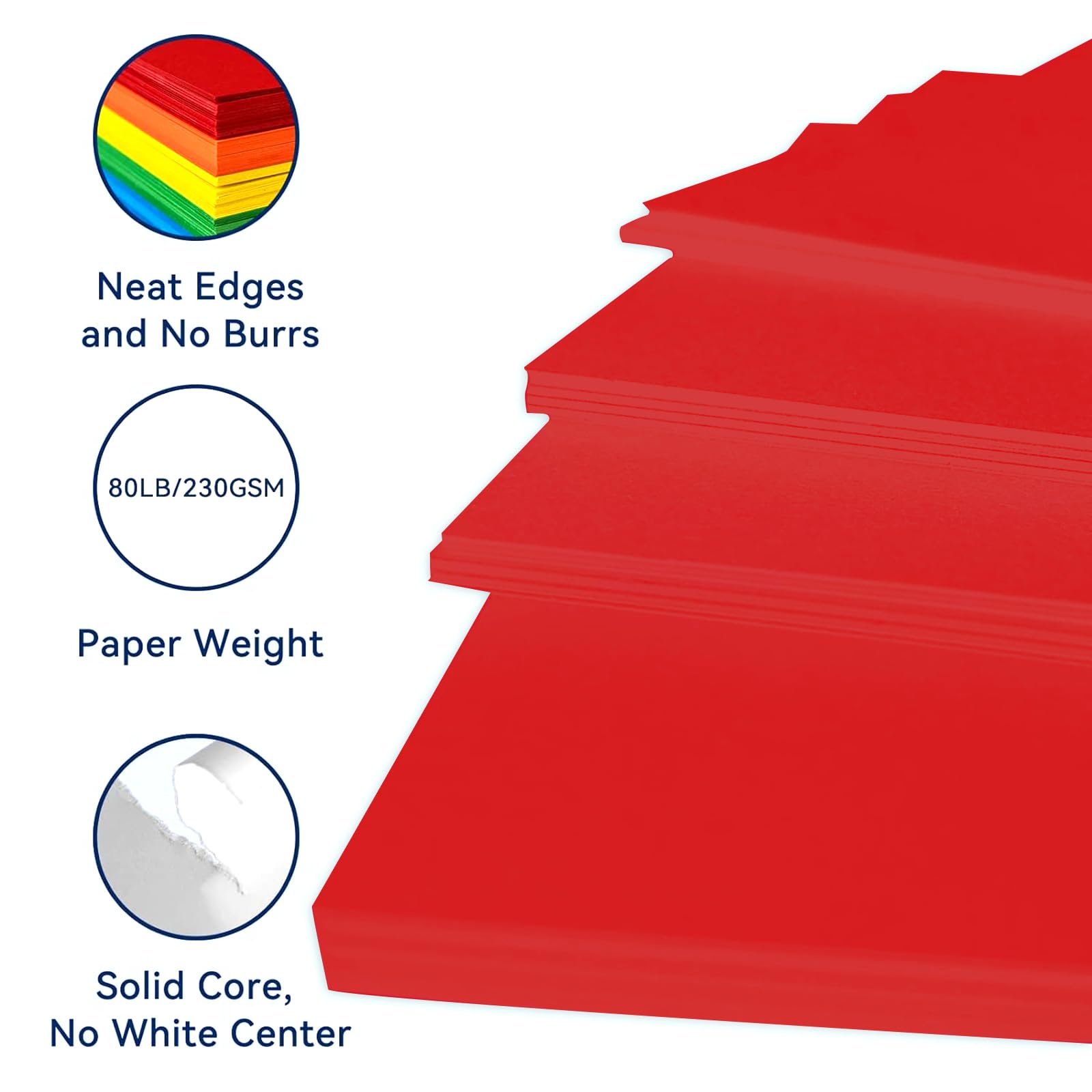 Snapklik.com : 15Sheets Red Cardstock Paper 12x12 Card Stock For Cricut ...