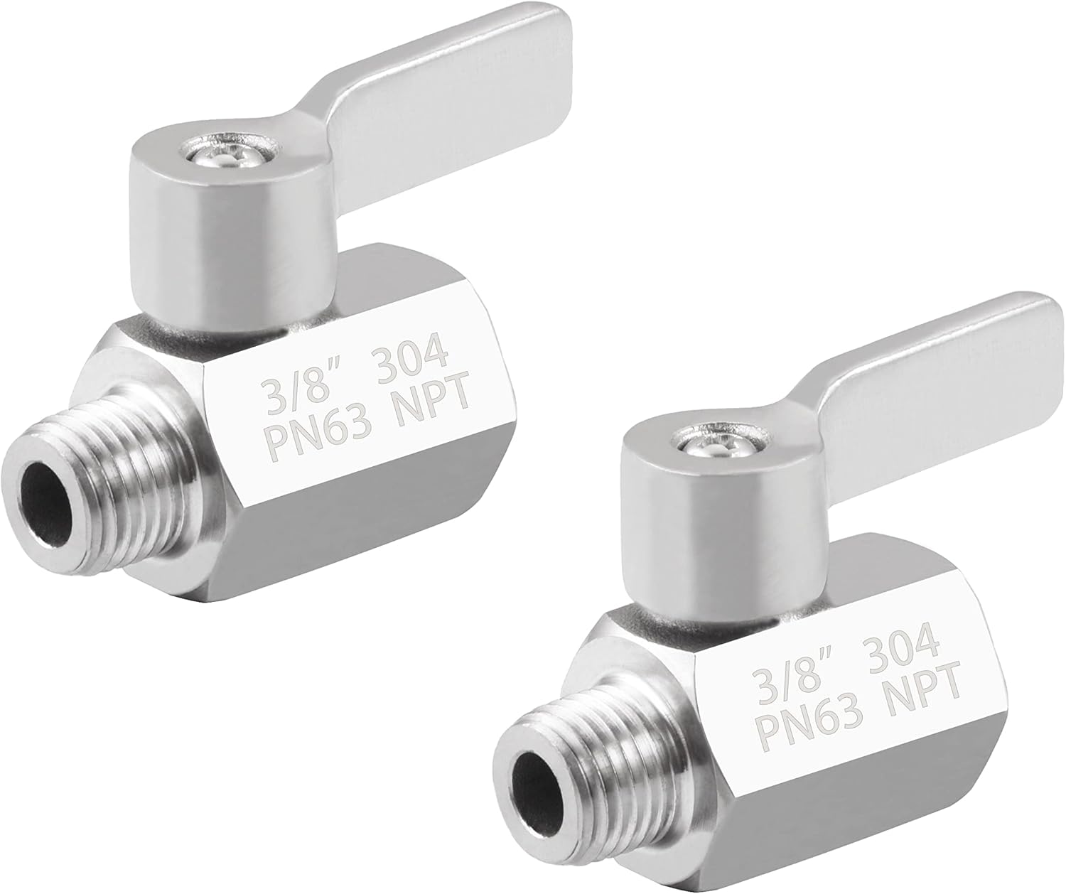 Amazon.com: Walkinginrain 3/8" Stainless Steel Mini Ball Valve,Female ...